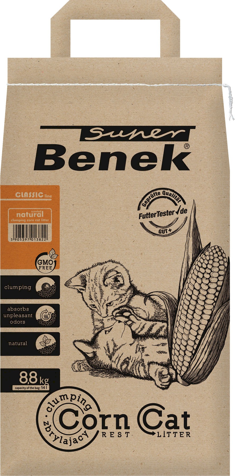 Super BENEK Corncat Żwirek kukurydziany - Najtaniej - Hurtownia ...